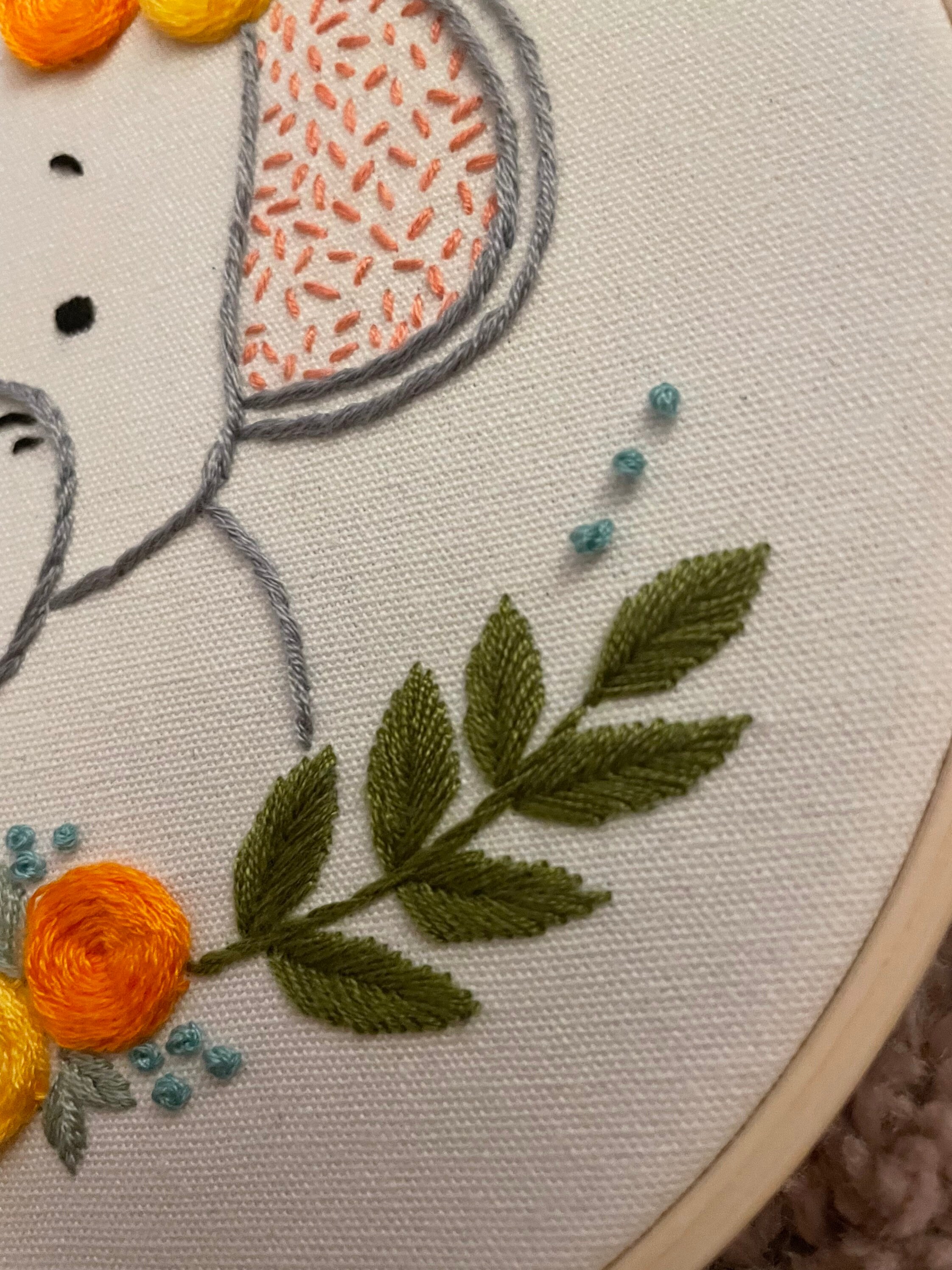 Cute Elephant Hand Embroidered Wall Art - Etsy