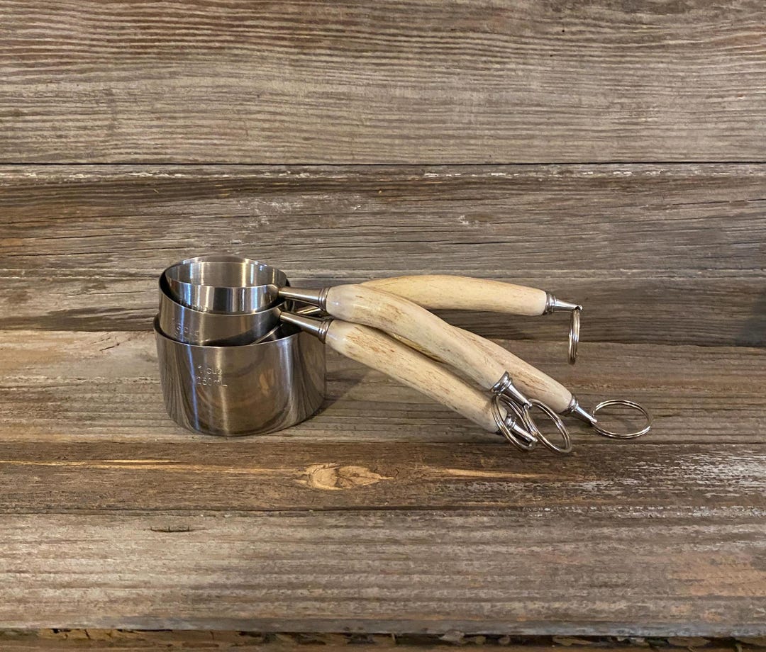 Antler Handle 4 Piece Measuring Cups - Etsy
