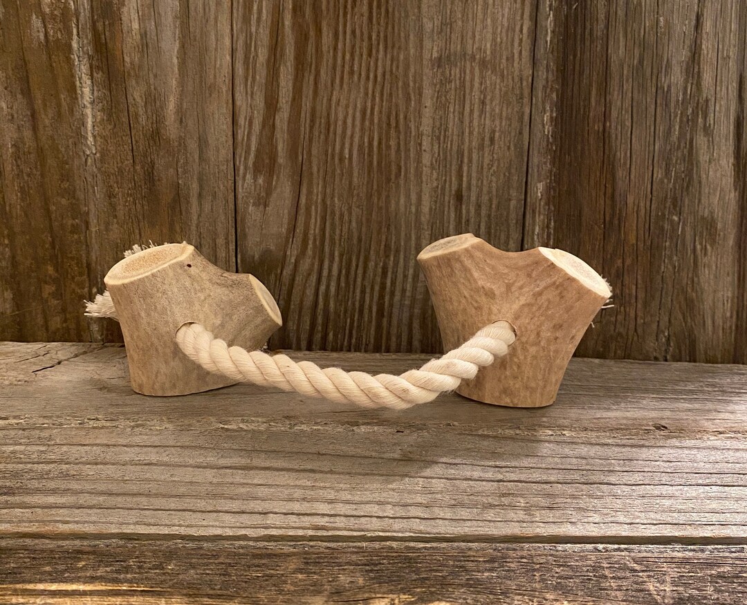 Elk Antler Rope Dog Toy - Etsy
