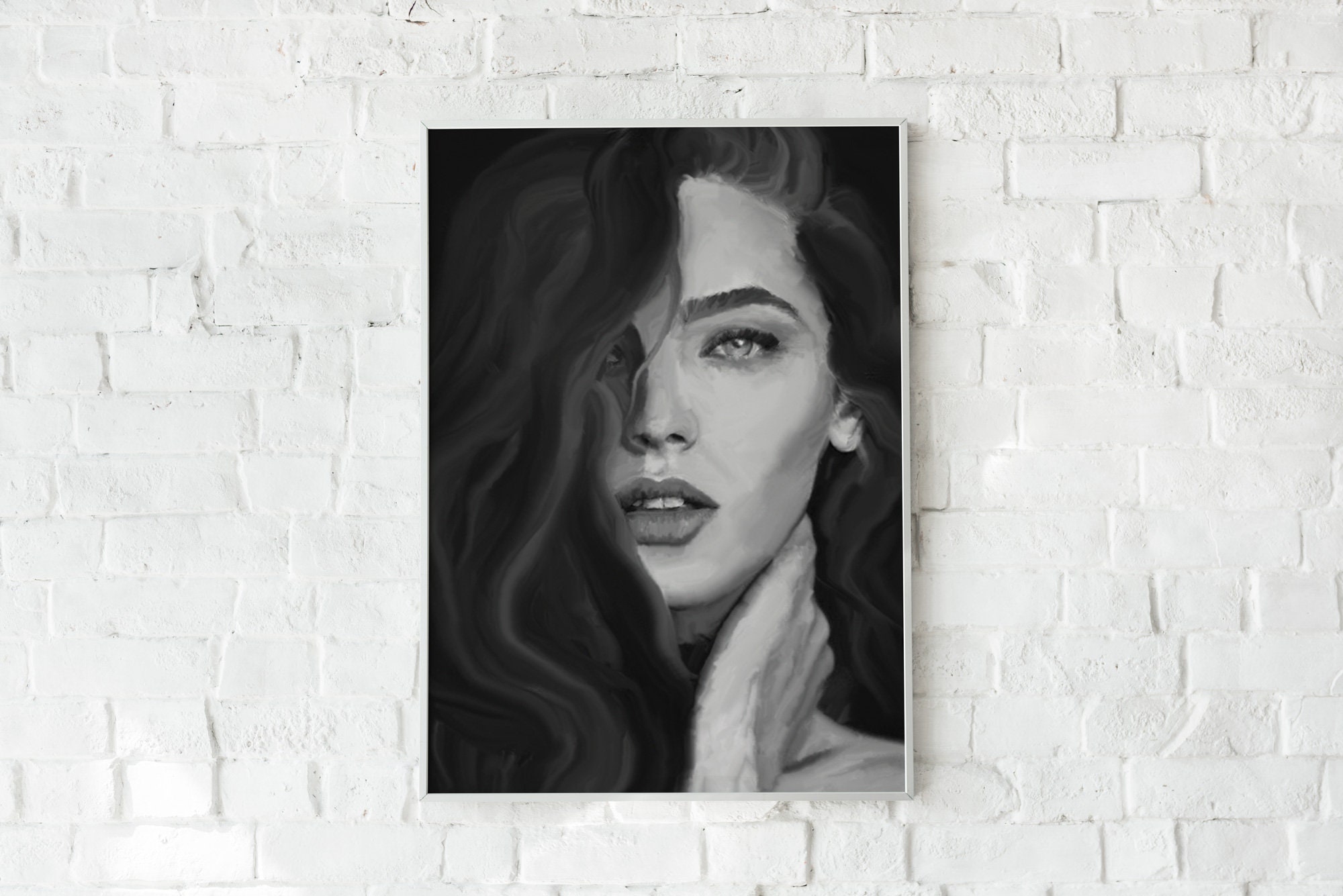 Megan Fox Digital Art Oil Painting - Wall Art Digital Print (digital ...