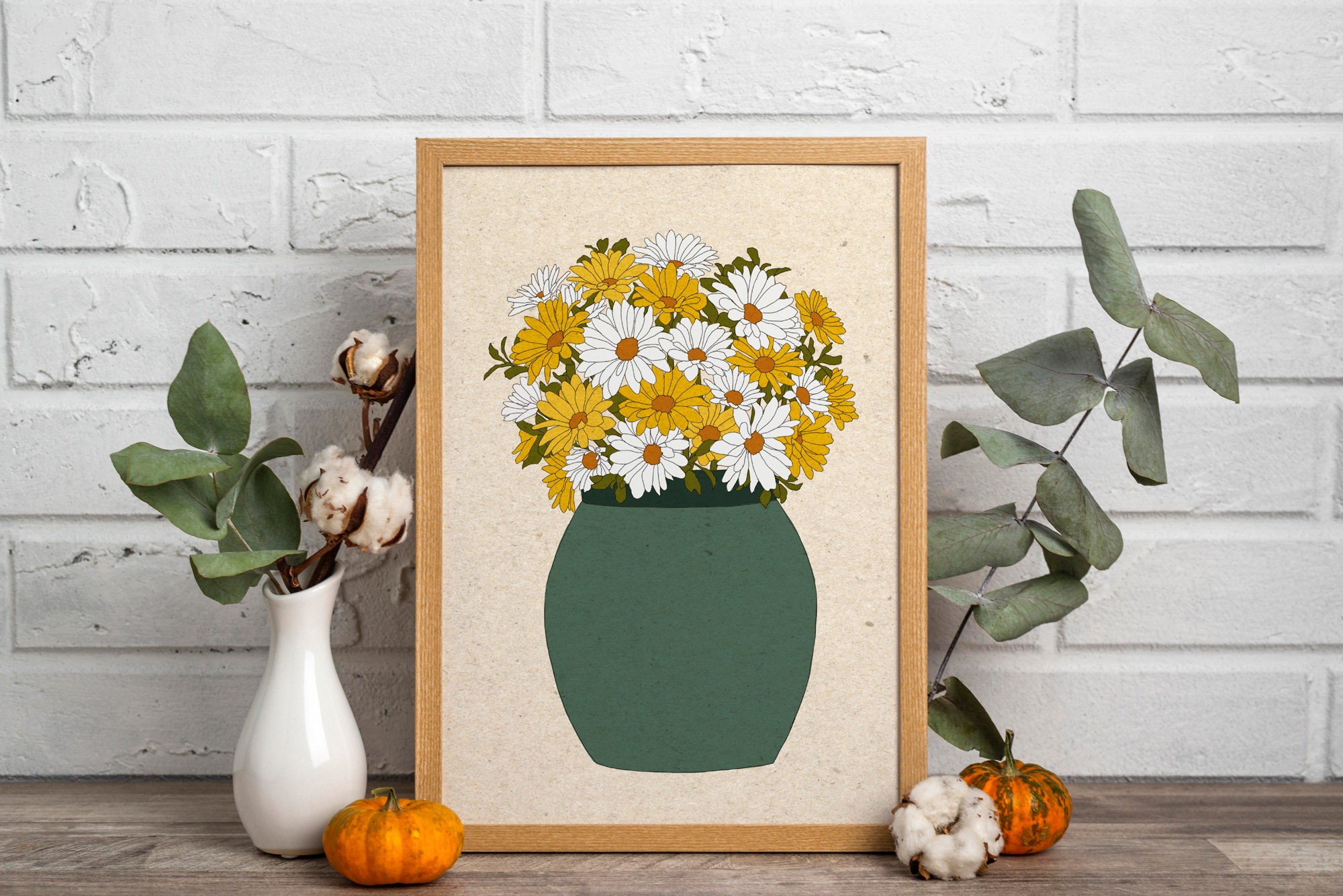 Daisy Flower - April Birth Month Flower - Wall Art Digital Print ...