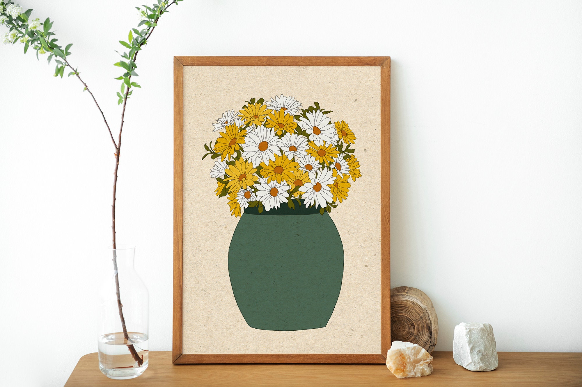 Daisy Flower - April Birth Month Flower - Wall Art Digital Print ...