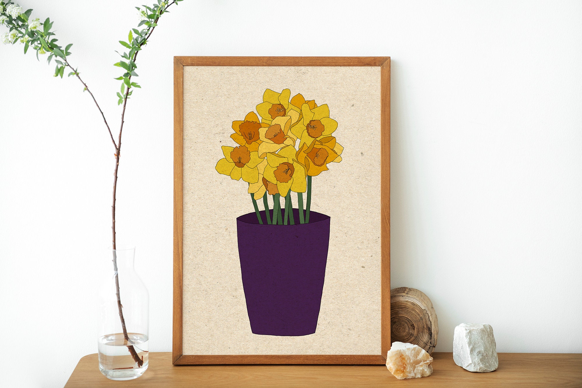 Daffodil Flower - March Birth Month Flower - Wall Art Digital Print ...