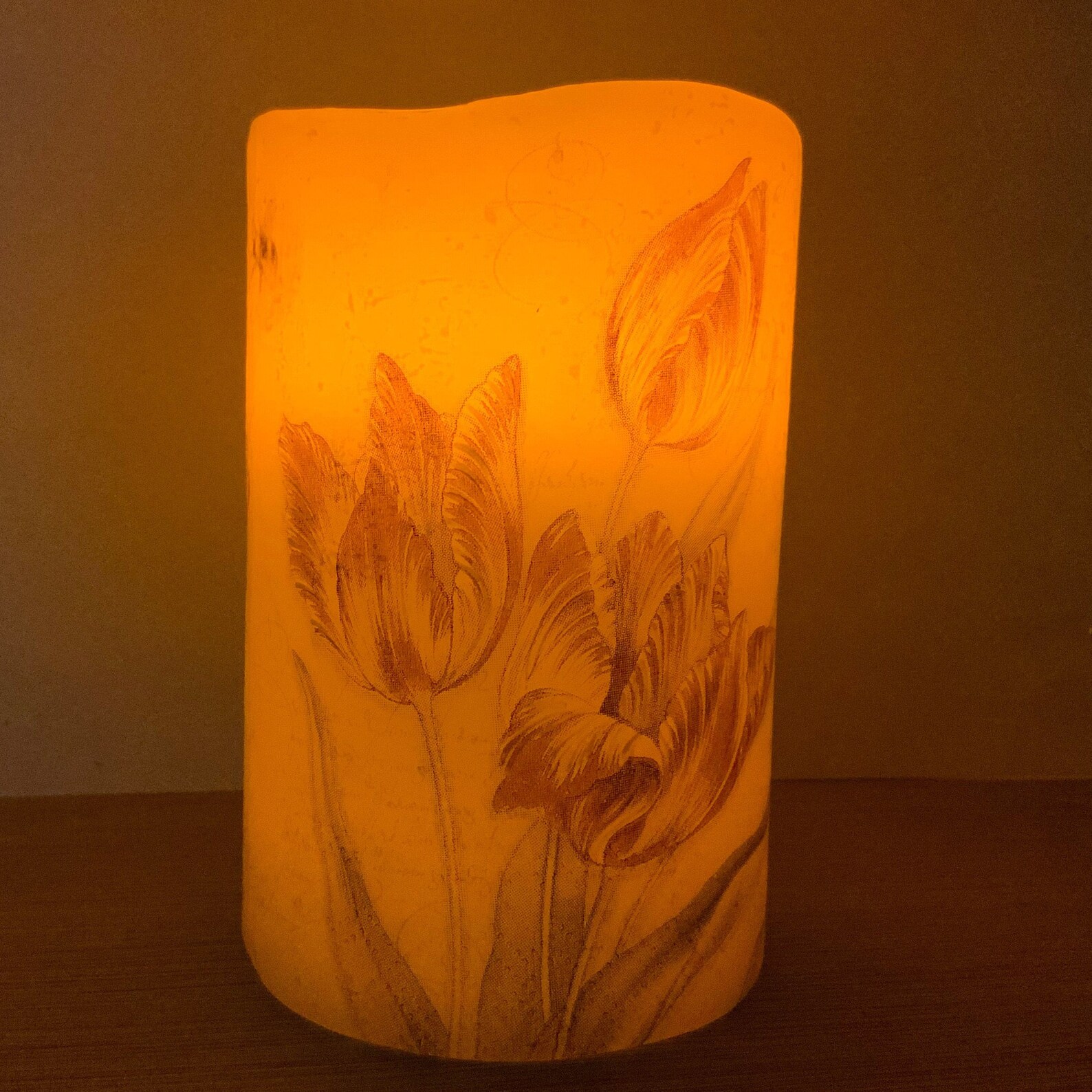 LED Candle mini Tulips Floral Art Candle With - Etsy