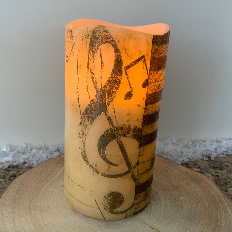 LED Candle "the Pianist" - Music Themed Art Candles - Treble Clef ...