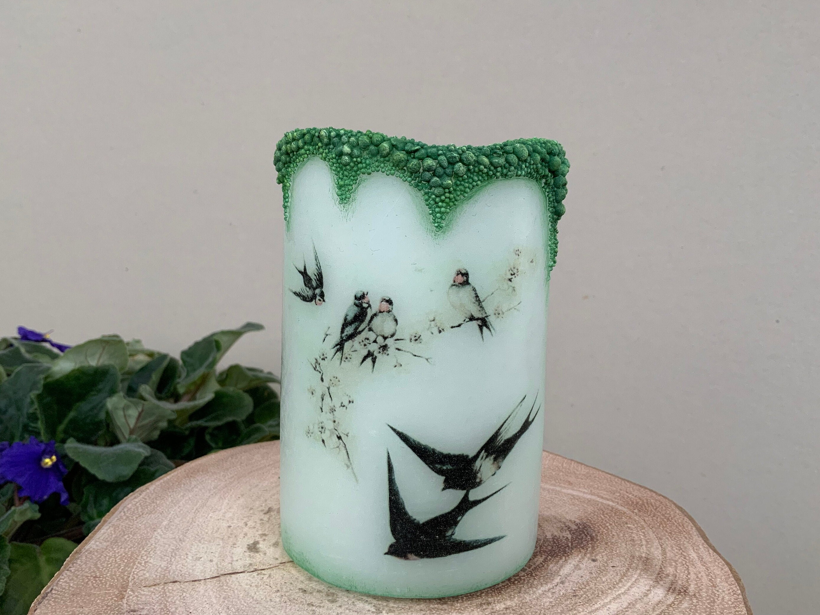 LED Candle heralds of Spring 3D Effect Spring | Etsy