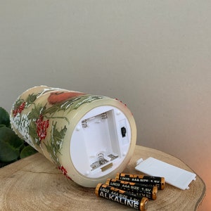 LED Candle "red Cardinal" - 3D Effects - Winter Themed Wax Pillar ...