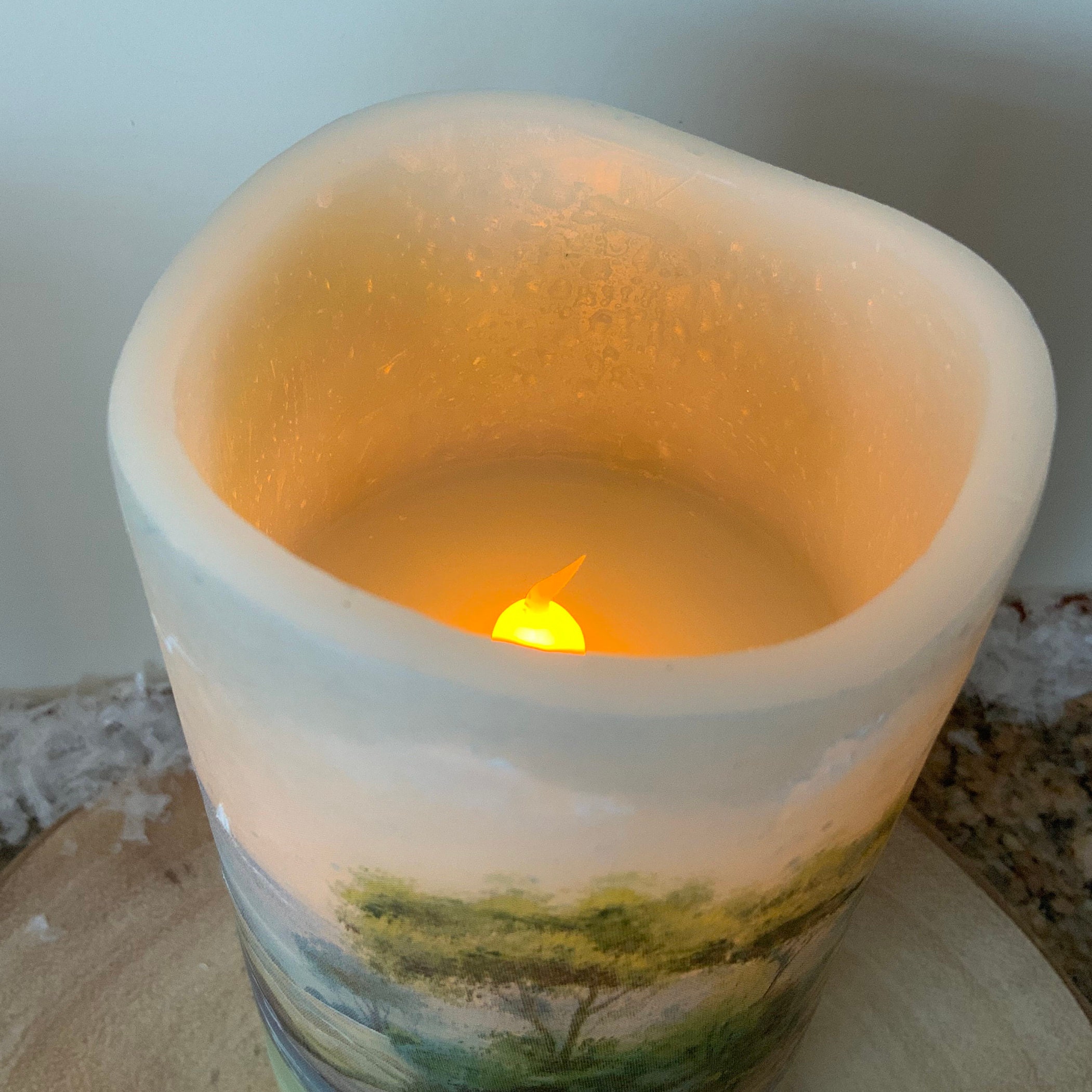 LED Candle summer Dream Sea Themed Pillar Candle - Etsy