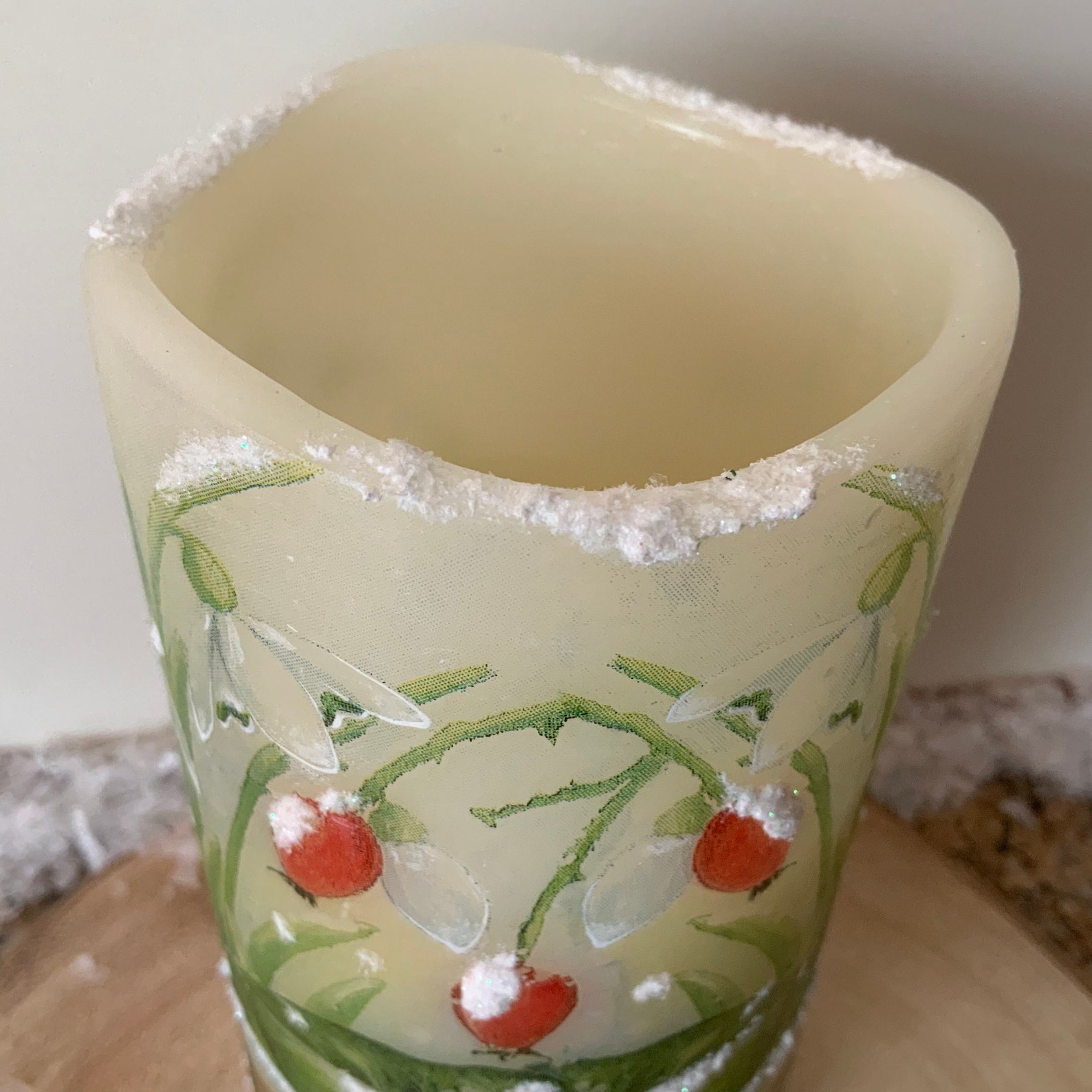 LED Candle "spring is Here" - 3D Effect - Wax Pillar Candle - Gift ...