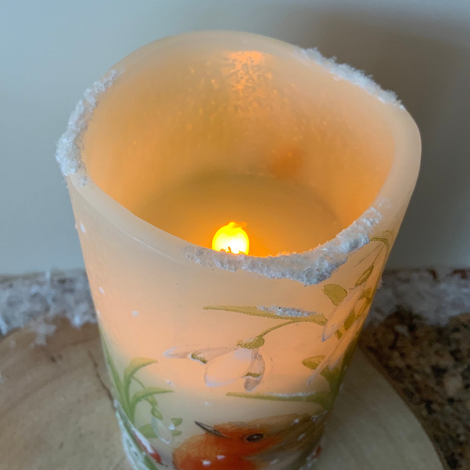 LED Candle "spring is Here" - 3D Effect - Wax Pillar Candle - Gift ...