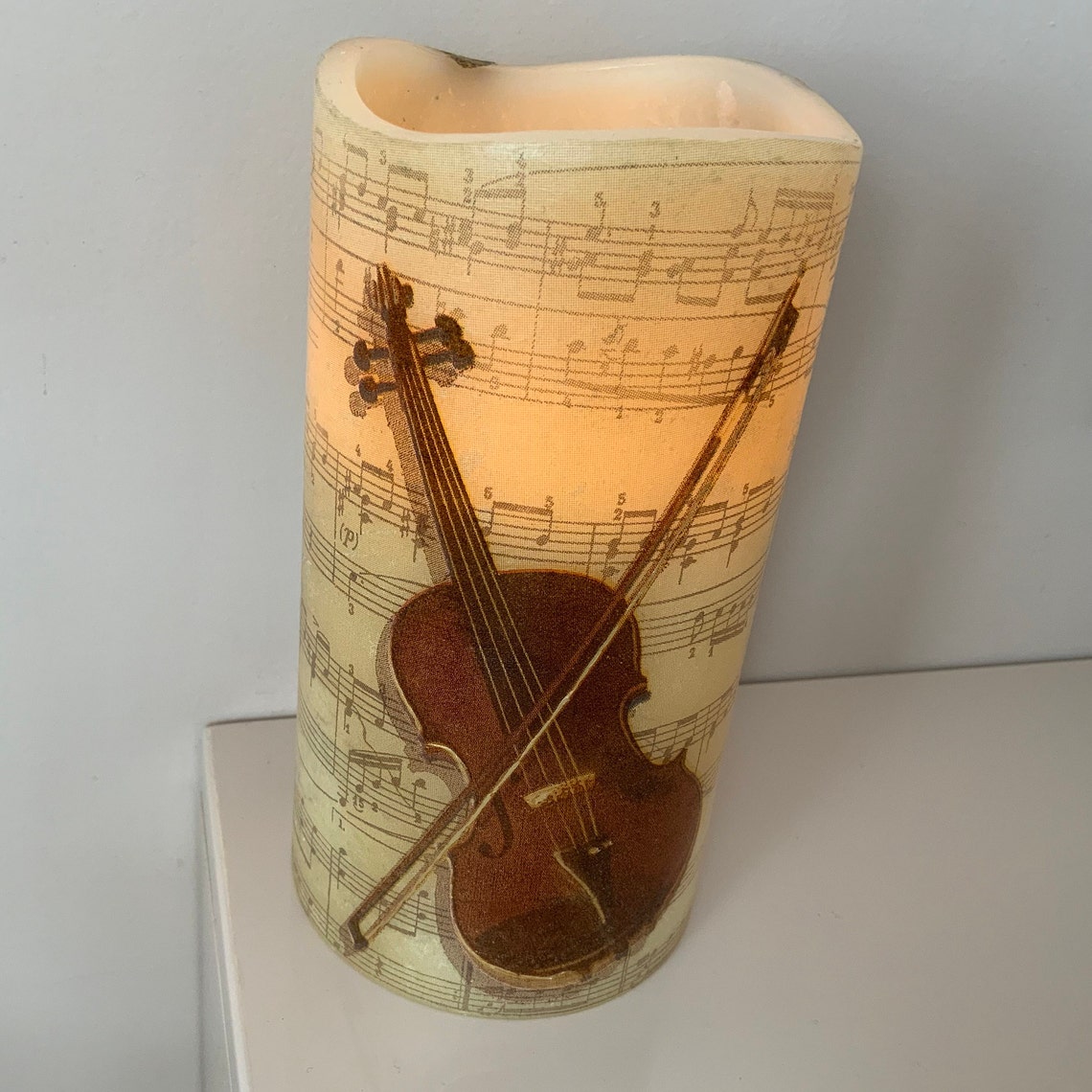 LED Candle "violin Play" - Classical Music Themed Art Candles - Treble ...