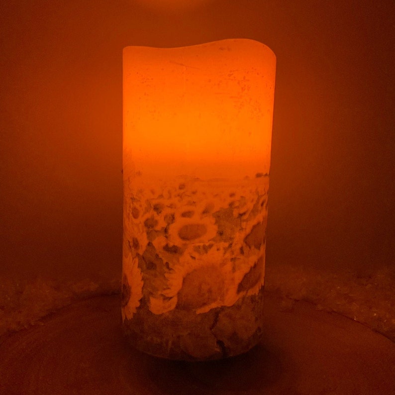 LED Candle "sunflower Fields" - Floral Summer Pillar Candle - Family ...