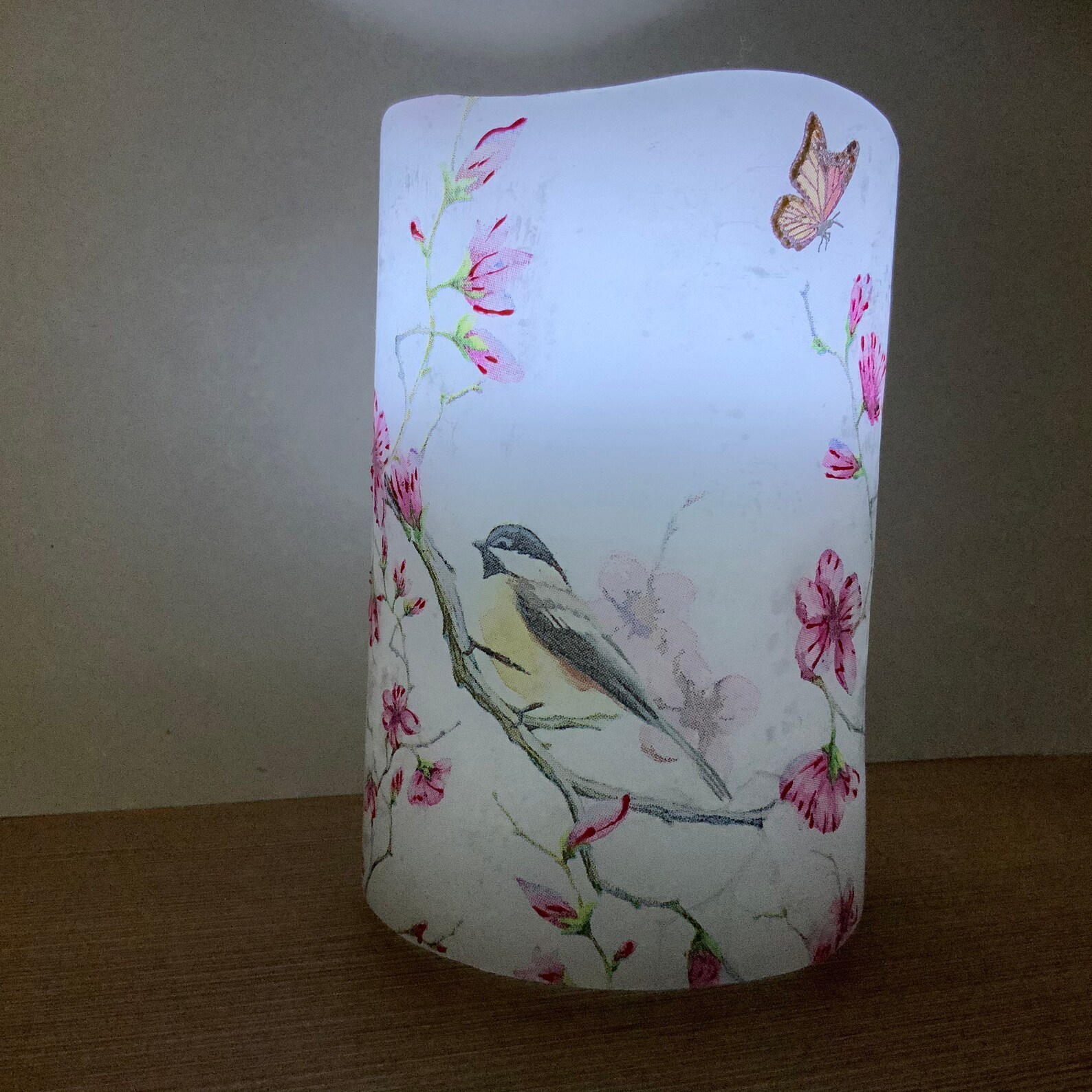 LED Candle "sakura" - Japanese Cherry Blossom - Hand Decorated - Art ...