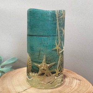 LED Candle "sea Stars" - 3D Effect Natural Sand - Sea Beach Ocean ...