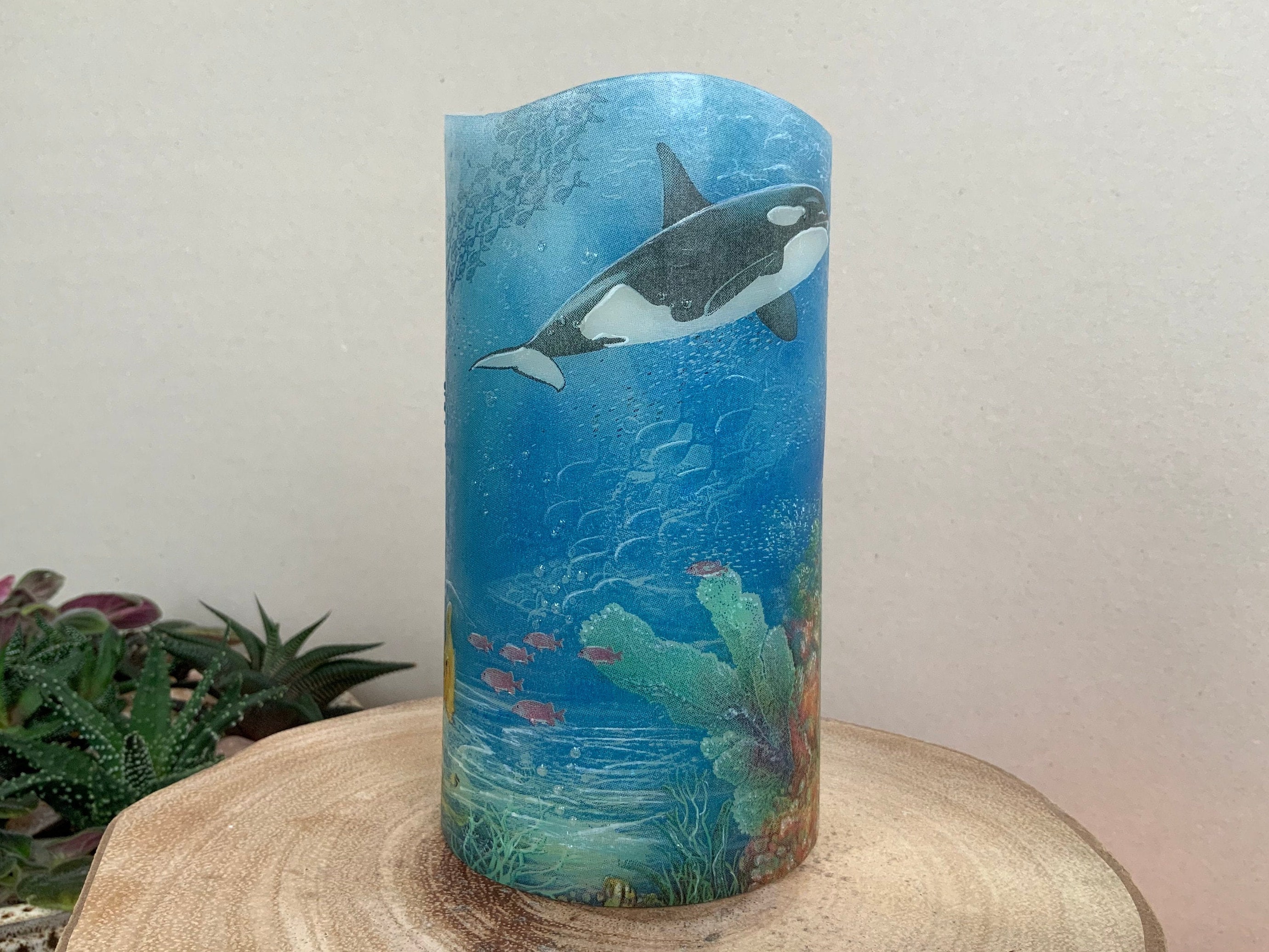 LED Candle deep in the Ocean Sea Themed - Etsy
