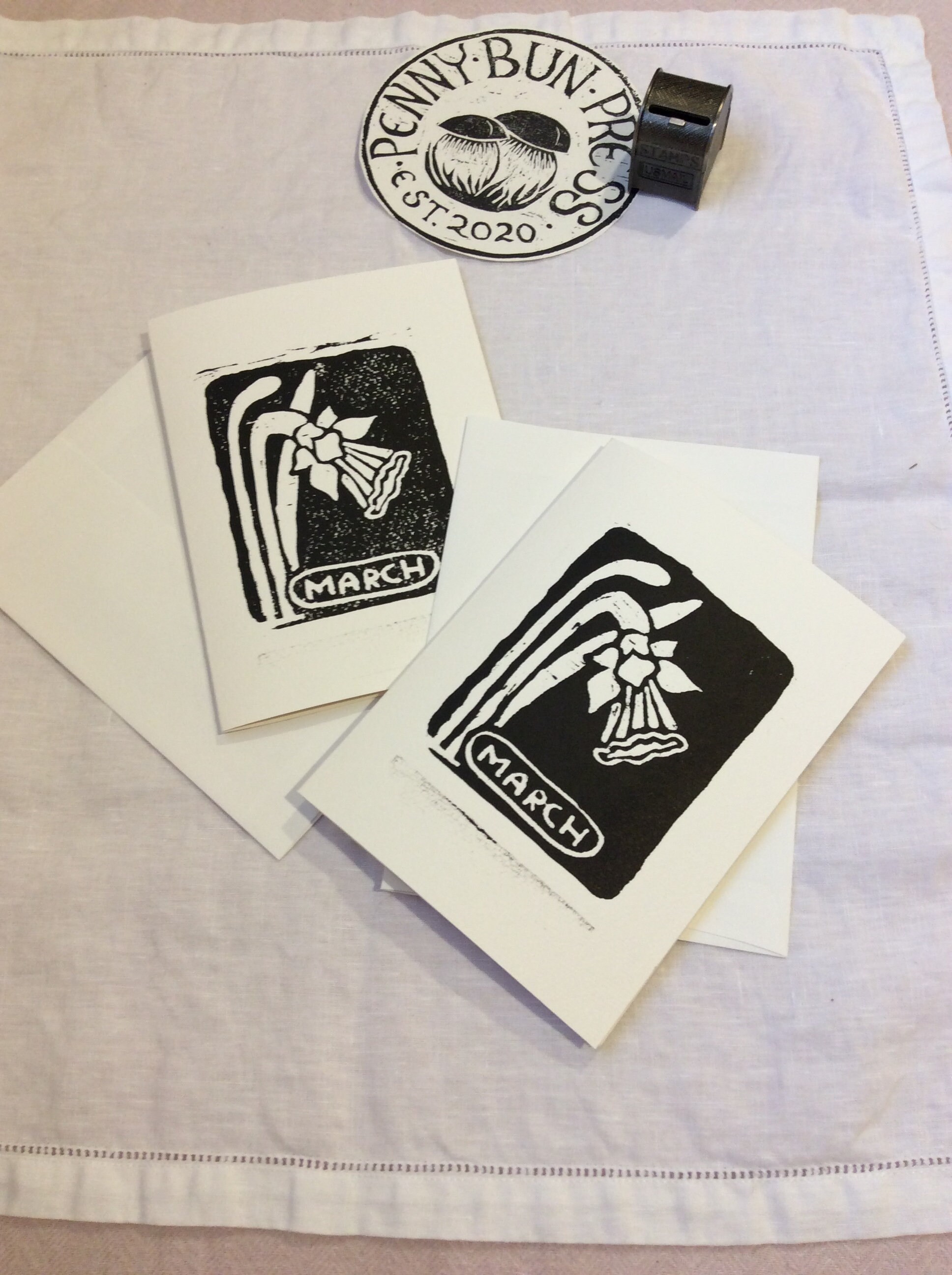 January to June Flower Month Cards Woodcut Relief Block Hand-printed - Etsy