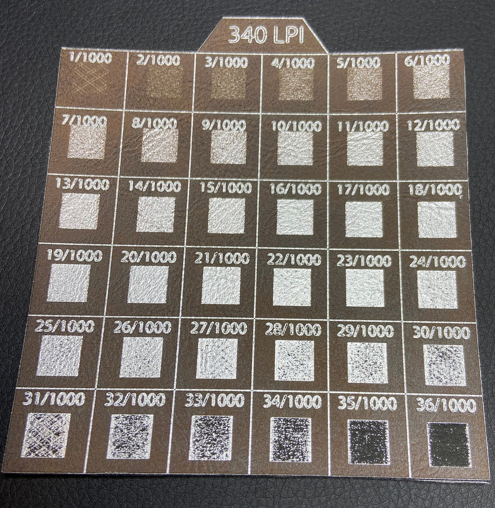 Leatherette Engrave Settings for Laser Cutter/engraver Vector File - Etsy