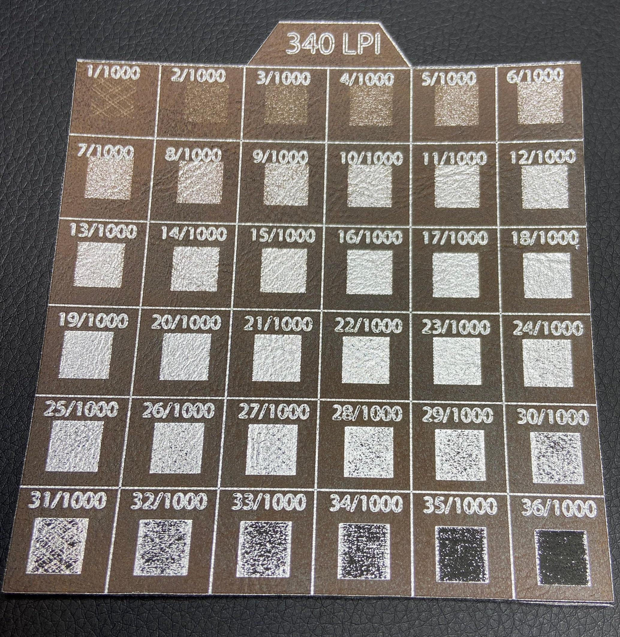 Leatherette Engrave Settings for Laser Cutter/engraver Vector File - Etsy