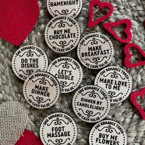 Romance Tokens for Him or Her | Valentine's Day | Couples | Romantic ...
