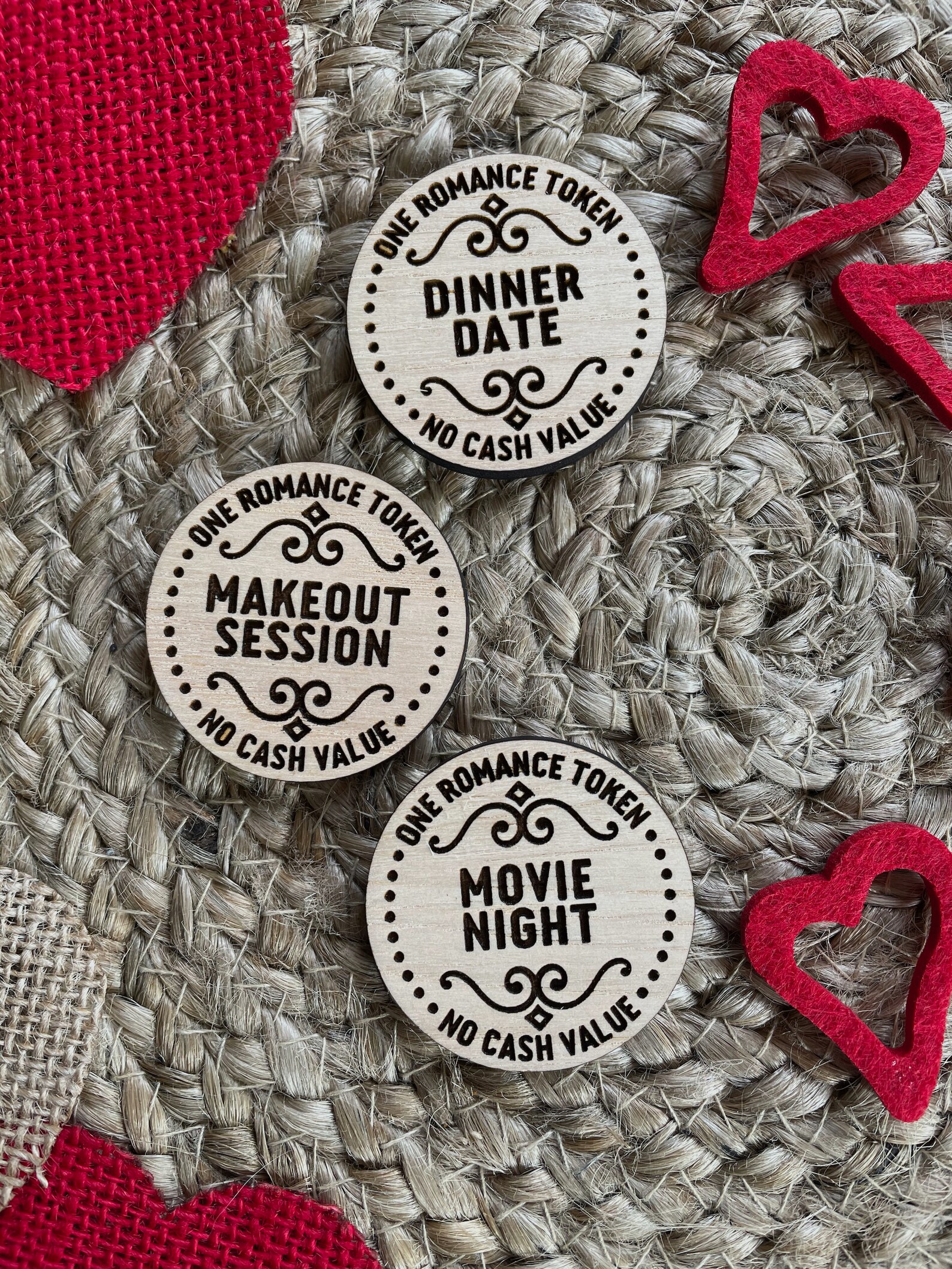Romance Tokens for Him or Her Valentine's Day Couples - Etsy