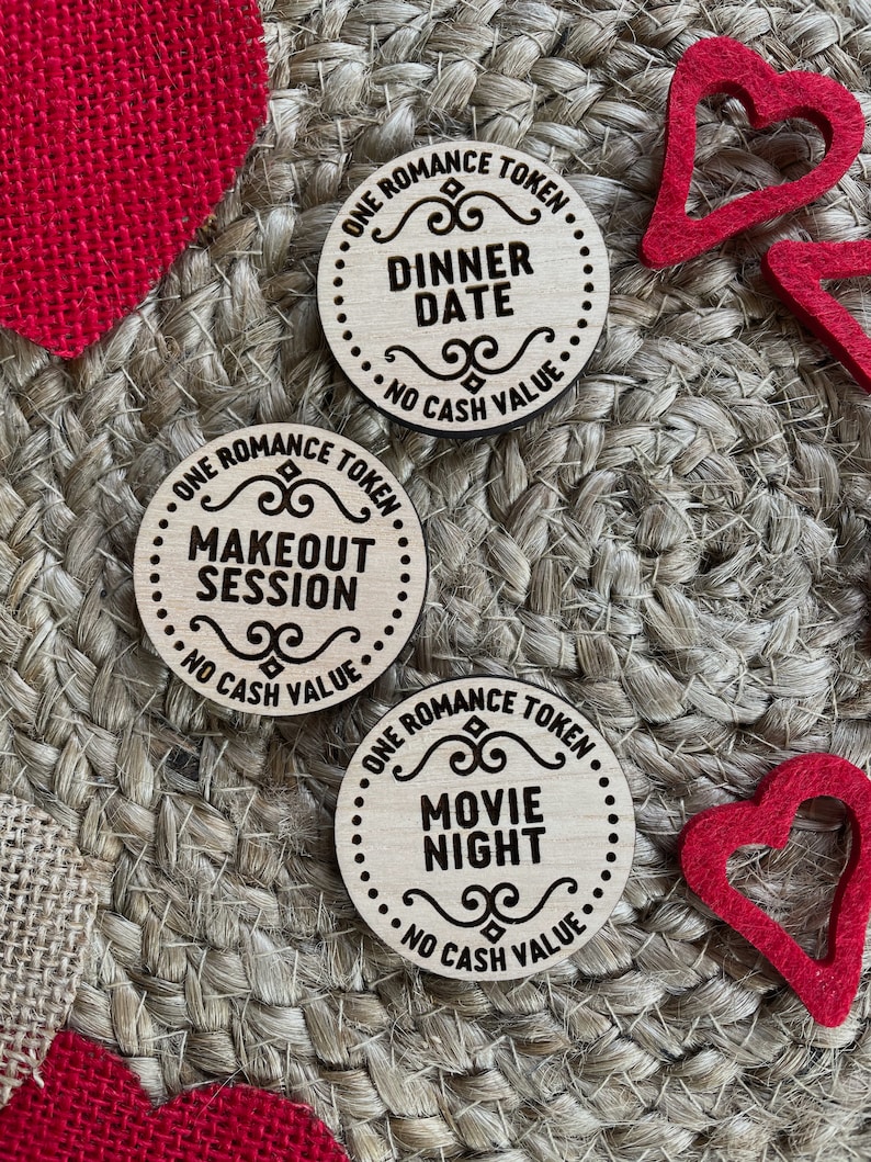 Romance Tokens for Him or Her Valentine's Day Couples - Etsy