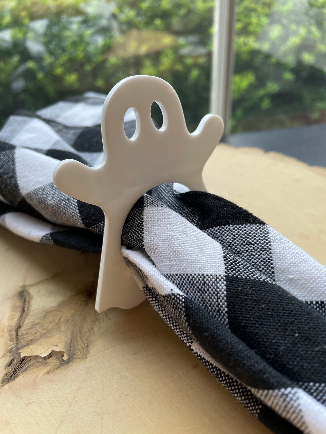 4 Ghost Napkin Rings Halloween Place Setting Dinner | Etsy