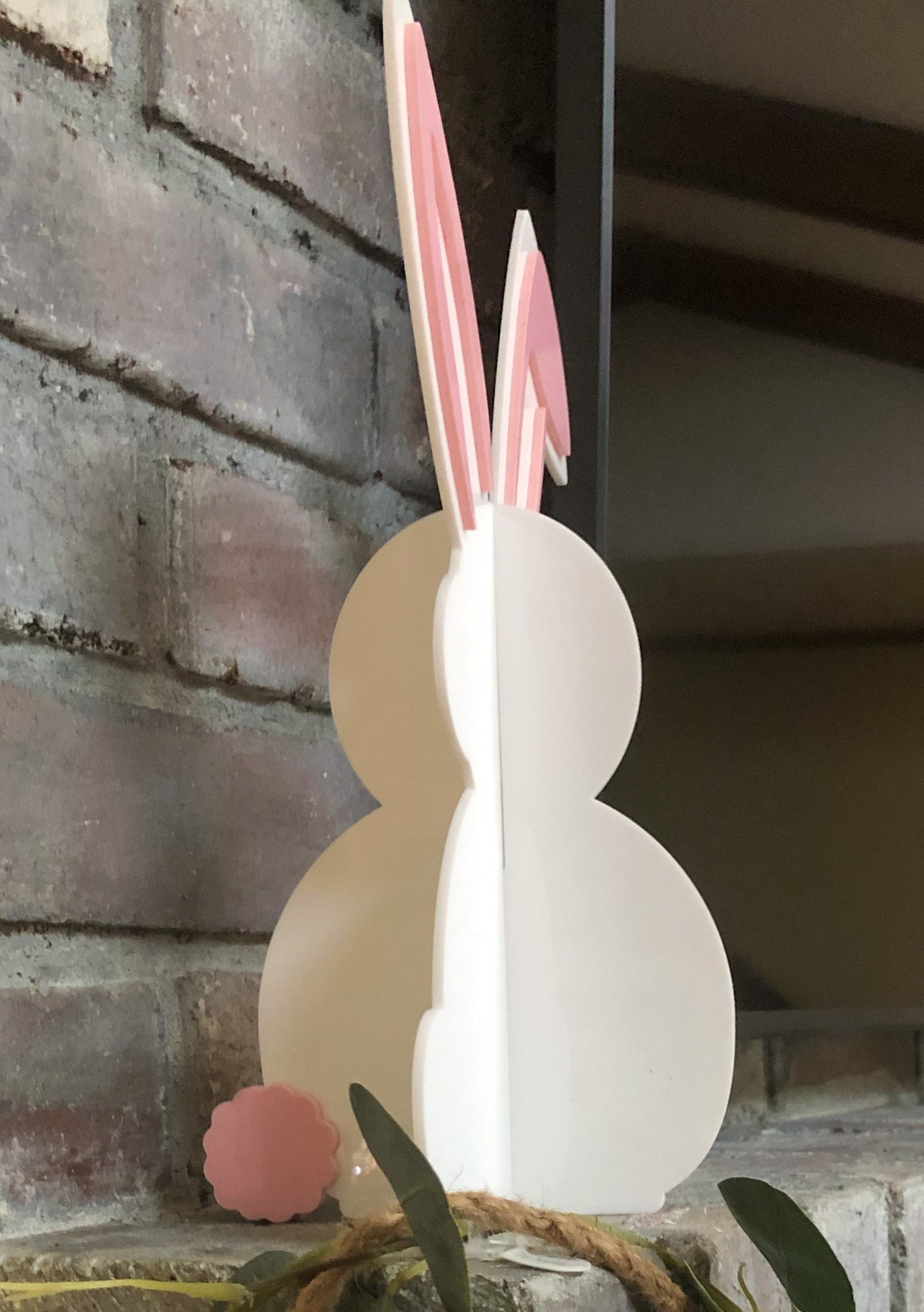 3D Pastel Acrylic Slotted Standing Easter Bunny, Multiple Sizes and ...