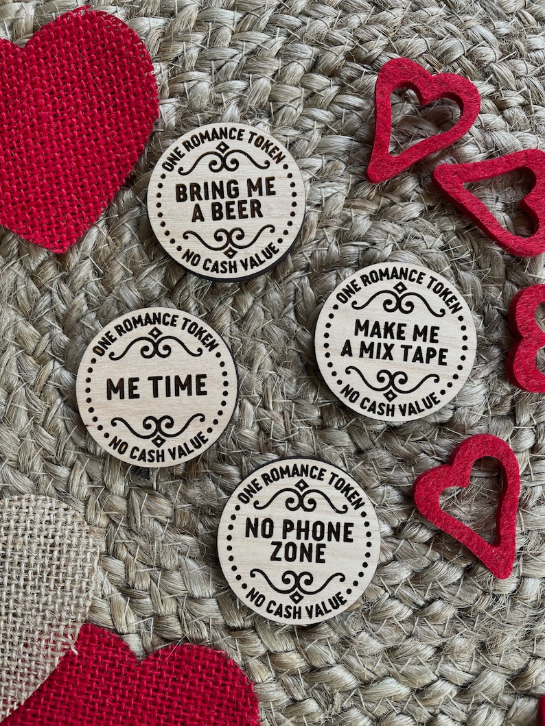Romance Tokens for Him or Her | Valentine's Day | Couples | Romantic ...