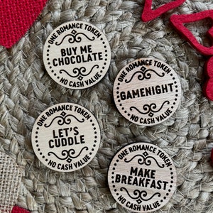 Romance Tokens for Him or Her | Valentine's Day | Couples | Romantic ...