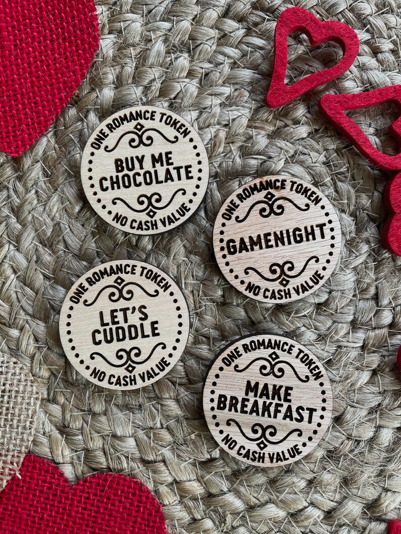 Romance Tokens for Him or Her | Valentine's Day | Couples | Romantic ...