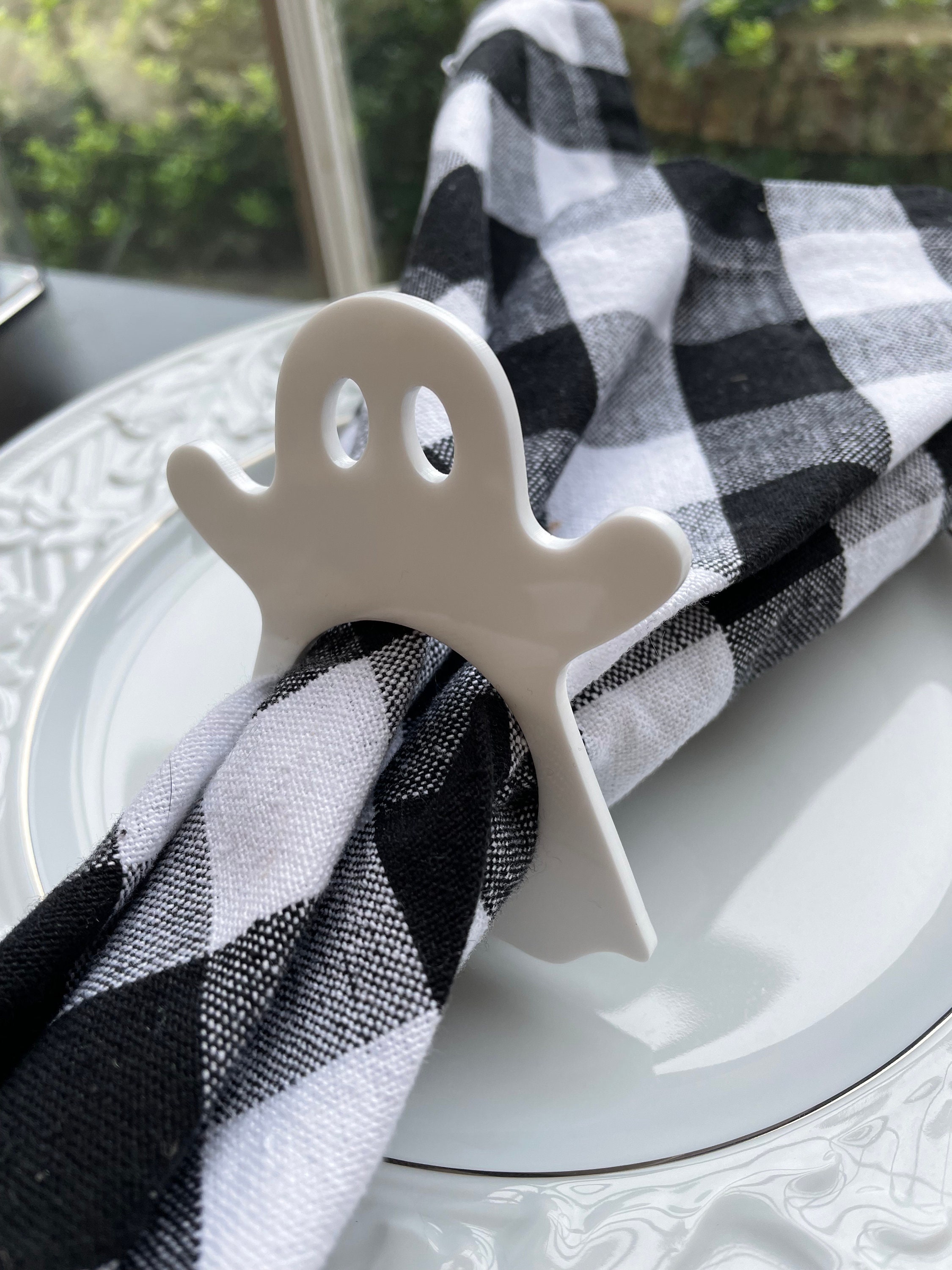 4 Ghost Napkin Rings | Halloween | Place Setting | Dinner Party | Decor ...