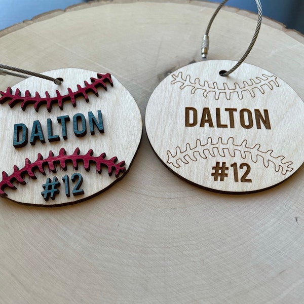 Baseball Bag Tag - Etsy