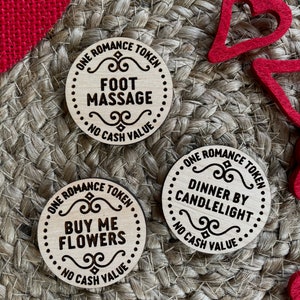 Romance Tokens for Him or Her | Valentine's Day | Couples | Romantic ...