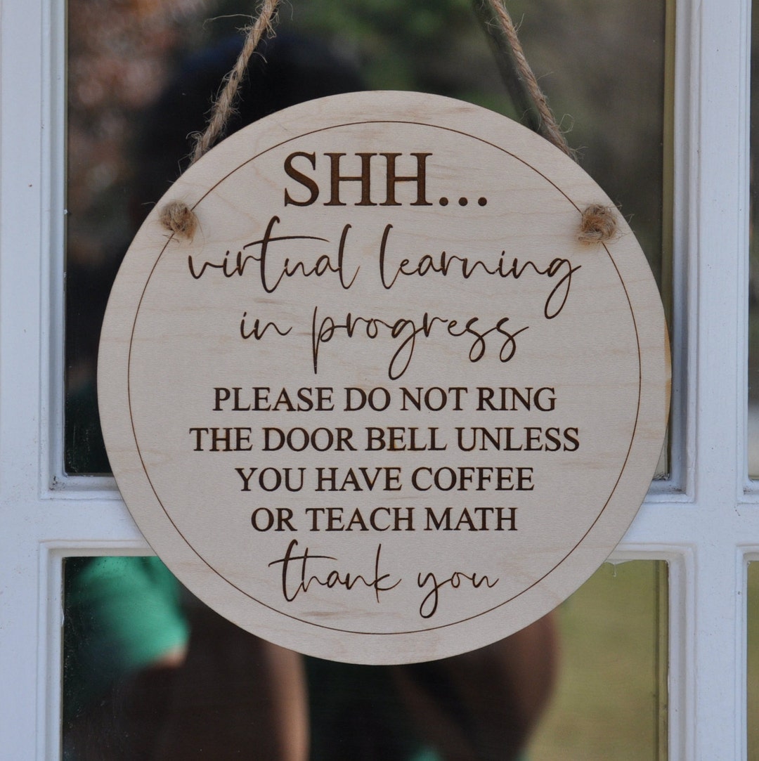 Virtual Learning Door Sign | Virtual Learning | Door Sign | Shhh ...