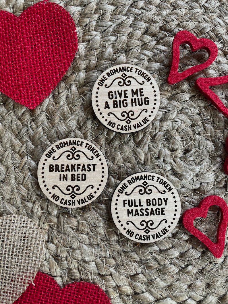 Romance Tokens for Him or Her Valentine's Day Couples - Etsy