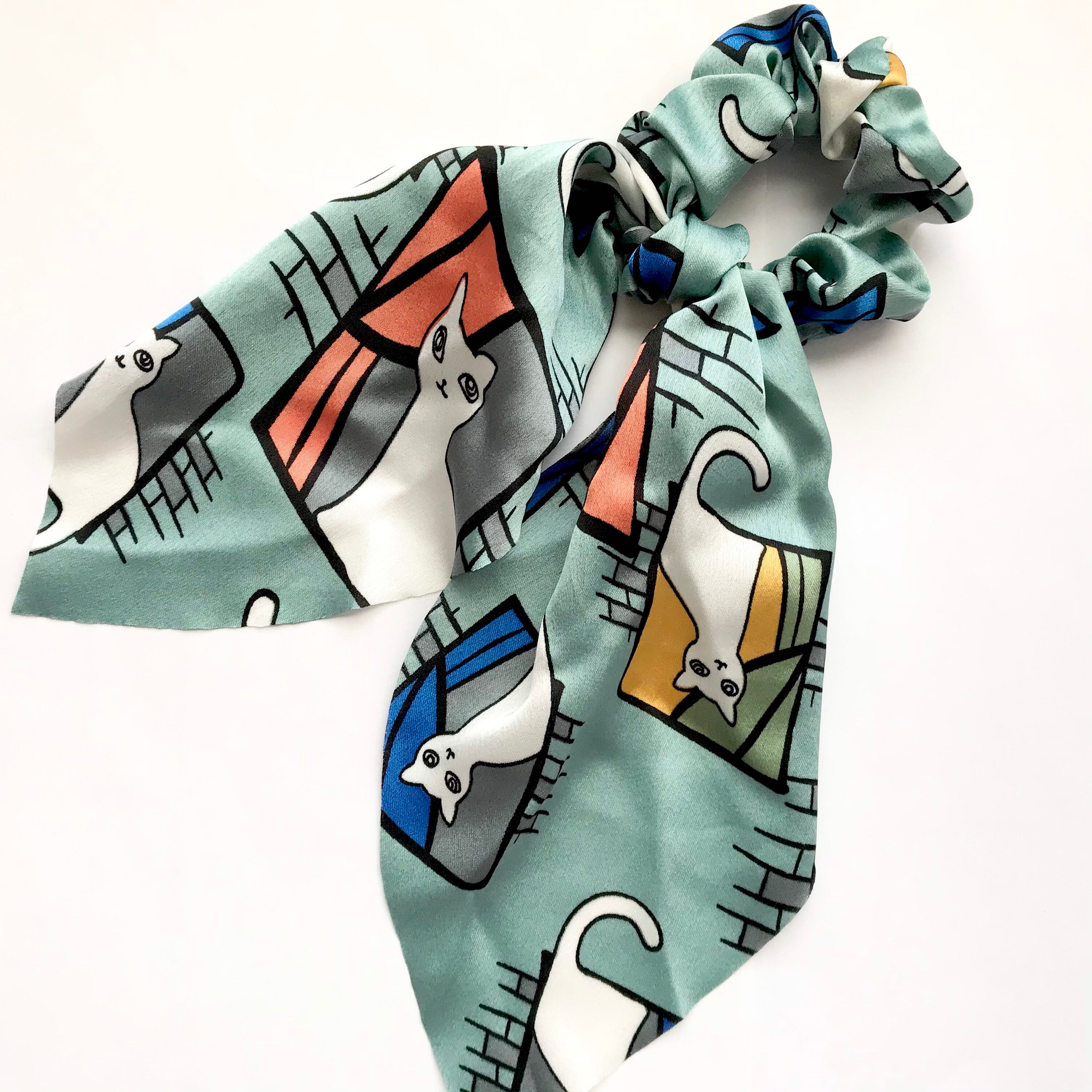 Cat Bow Scrunchies Pack Kitten Scarf Scrunchies for Women - Etsy UK