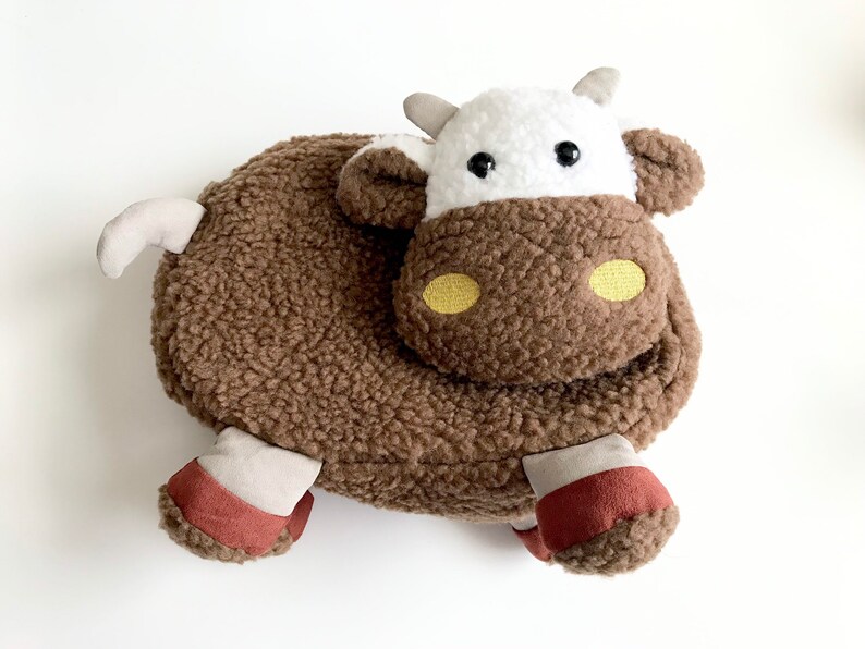 Cow Crossbody Bag Cow Pouch Fleece Sherpa Bag - Etsy