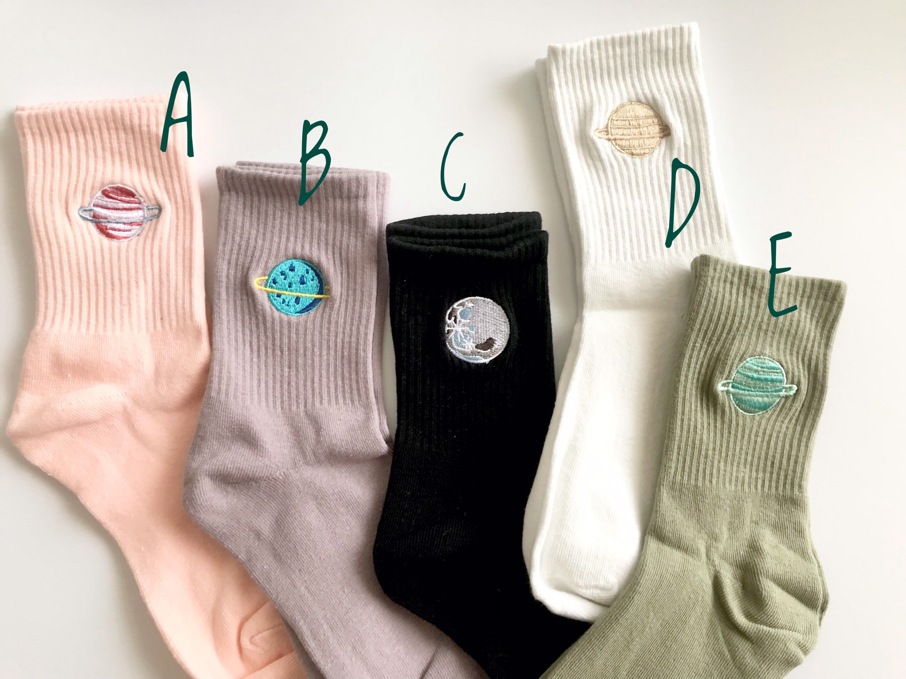 Planet Socks Universe Socks Crew Socks Novelty Socks Women | Etsy