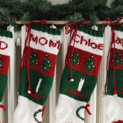 Personalized Traditional Christmas Stocking Hand Knit - Etsy