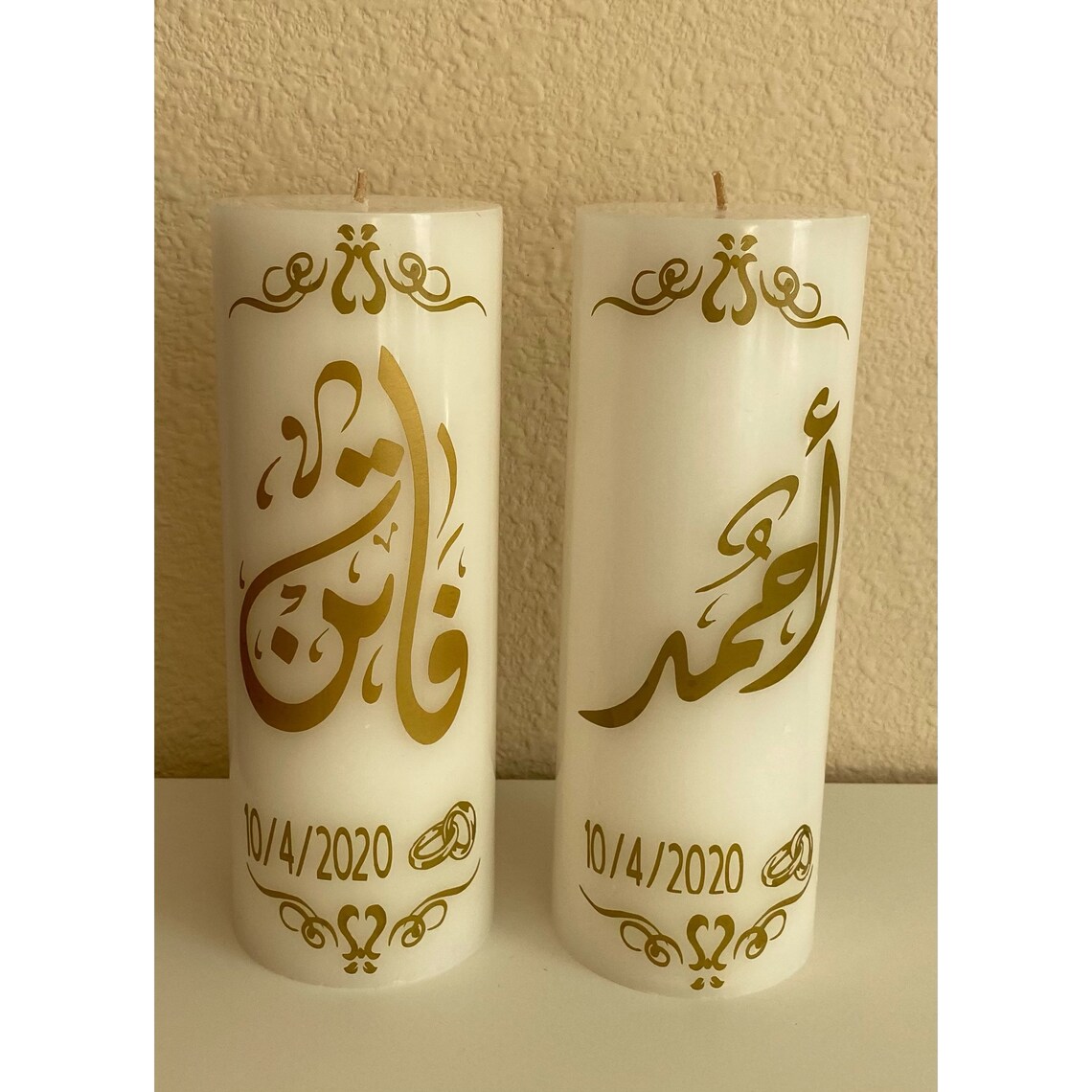 Customized Candle Names in Arabic and English Letters for Different ...