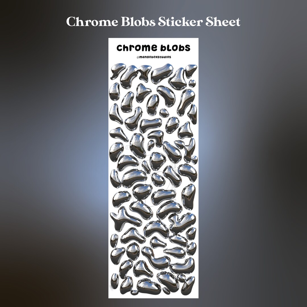 Chrome Blob Deco Sheet - Etsy