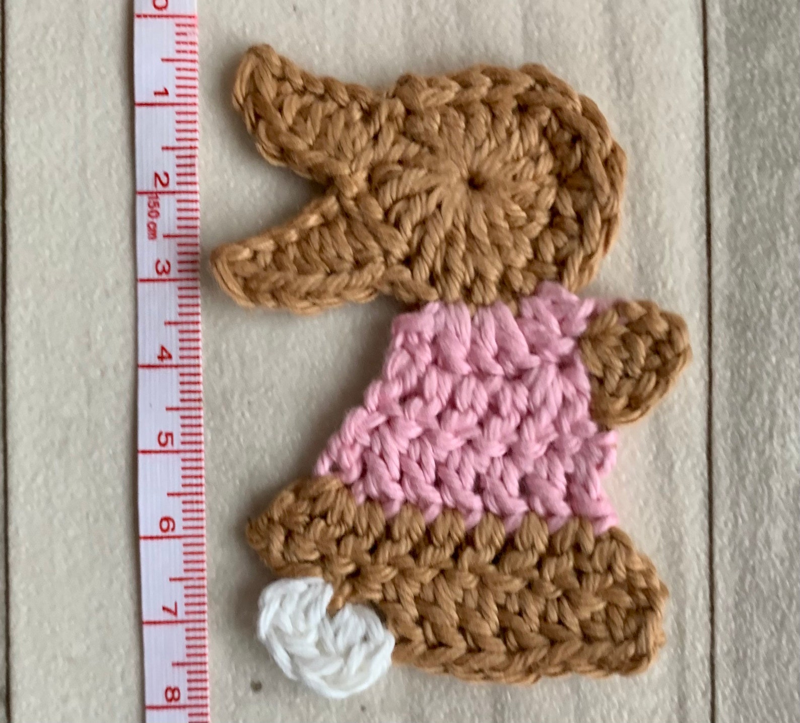 Crochet Rabbit Appliqué. Handmade Rabbits. Scrapbooking. - Etsy