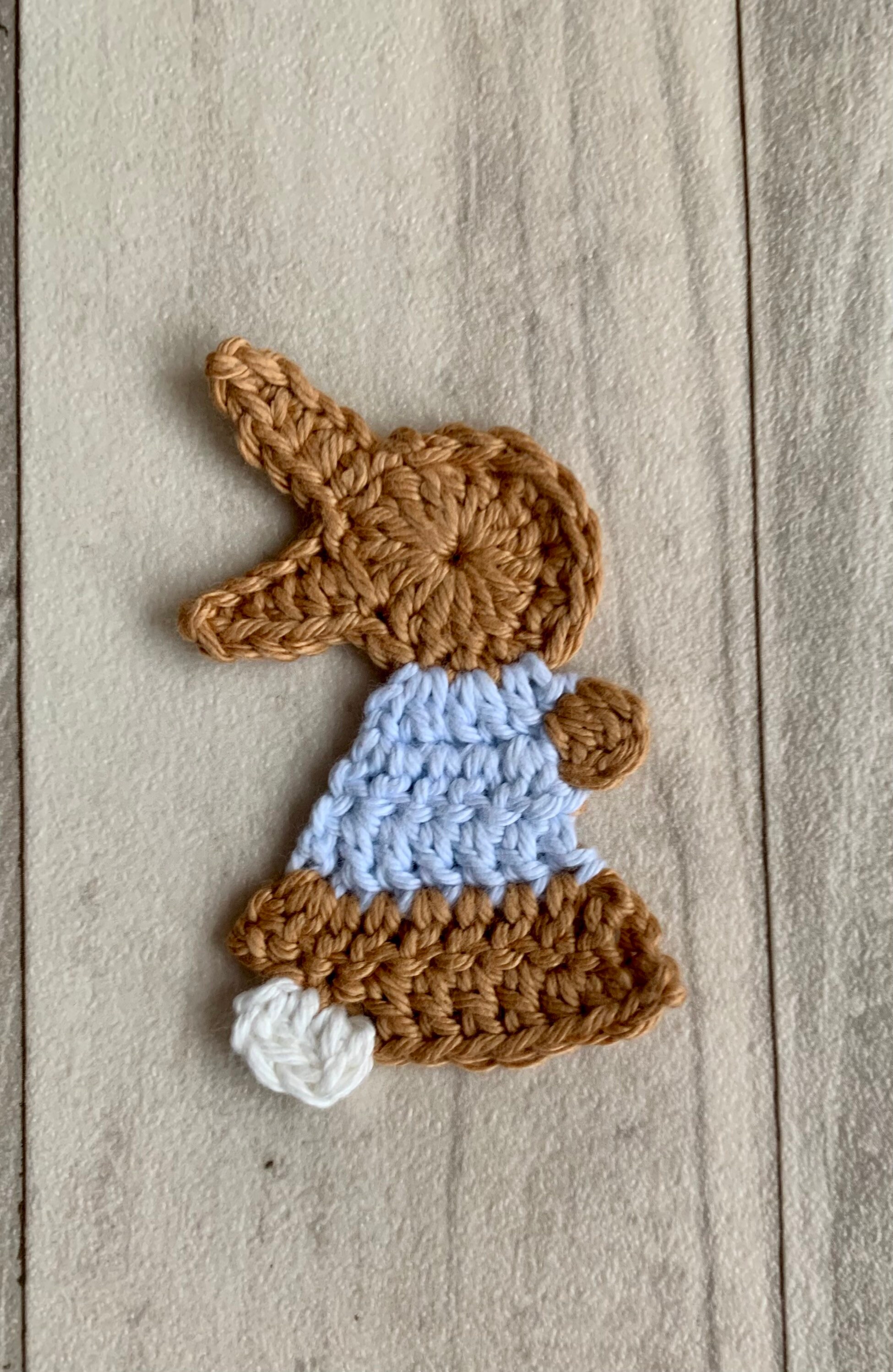 Crochet Rabbit Appliqué. Handmade Rabbits. Scrapbooking. - Etsy