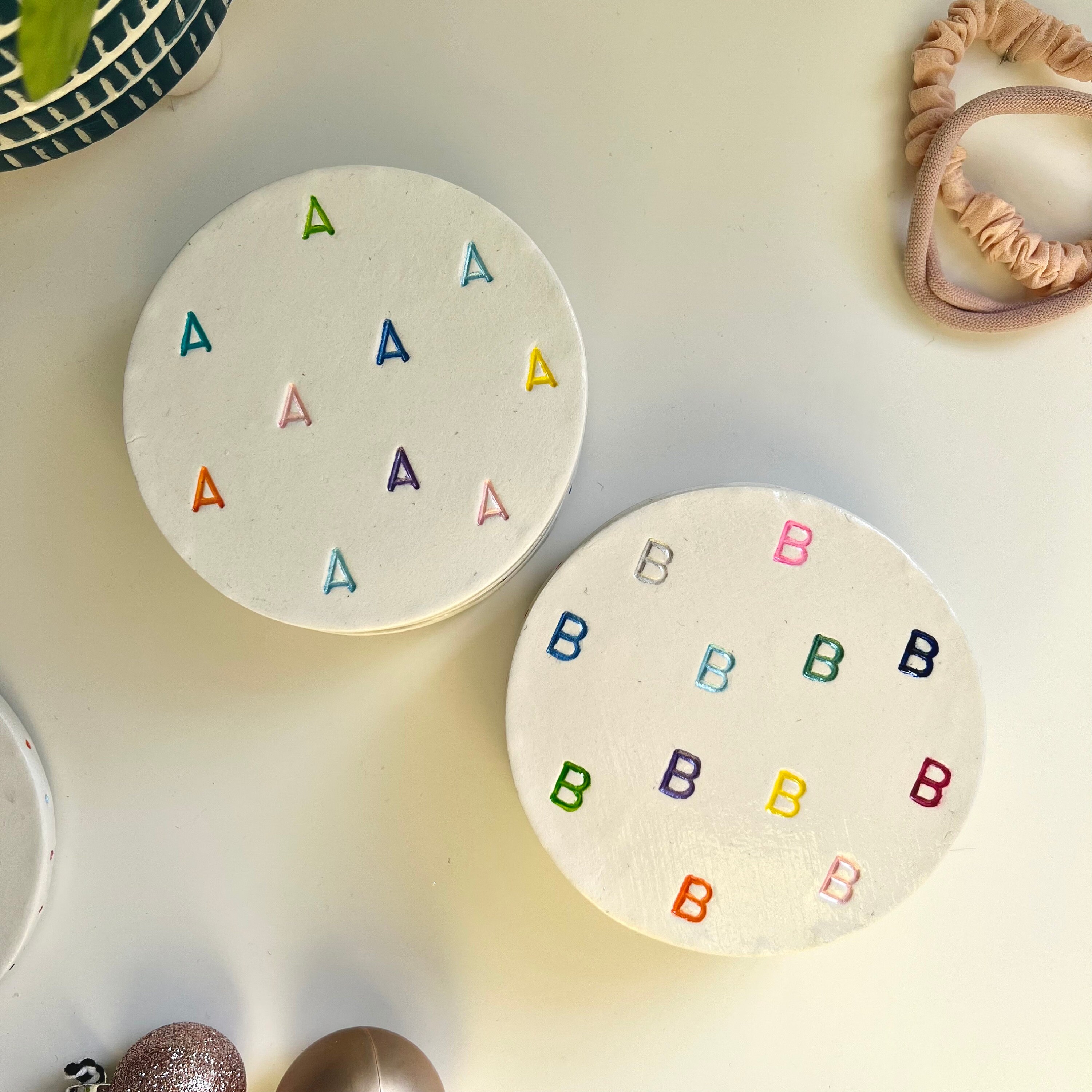 Colourful Alphabet Coaster Handmade Home Decor Gift - Etsy