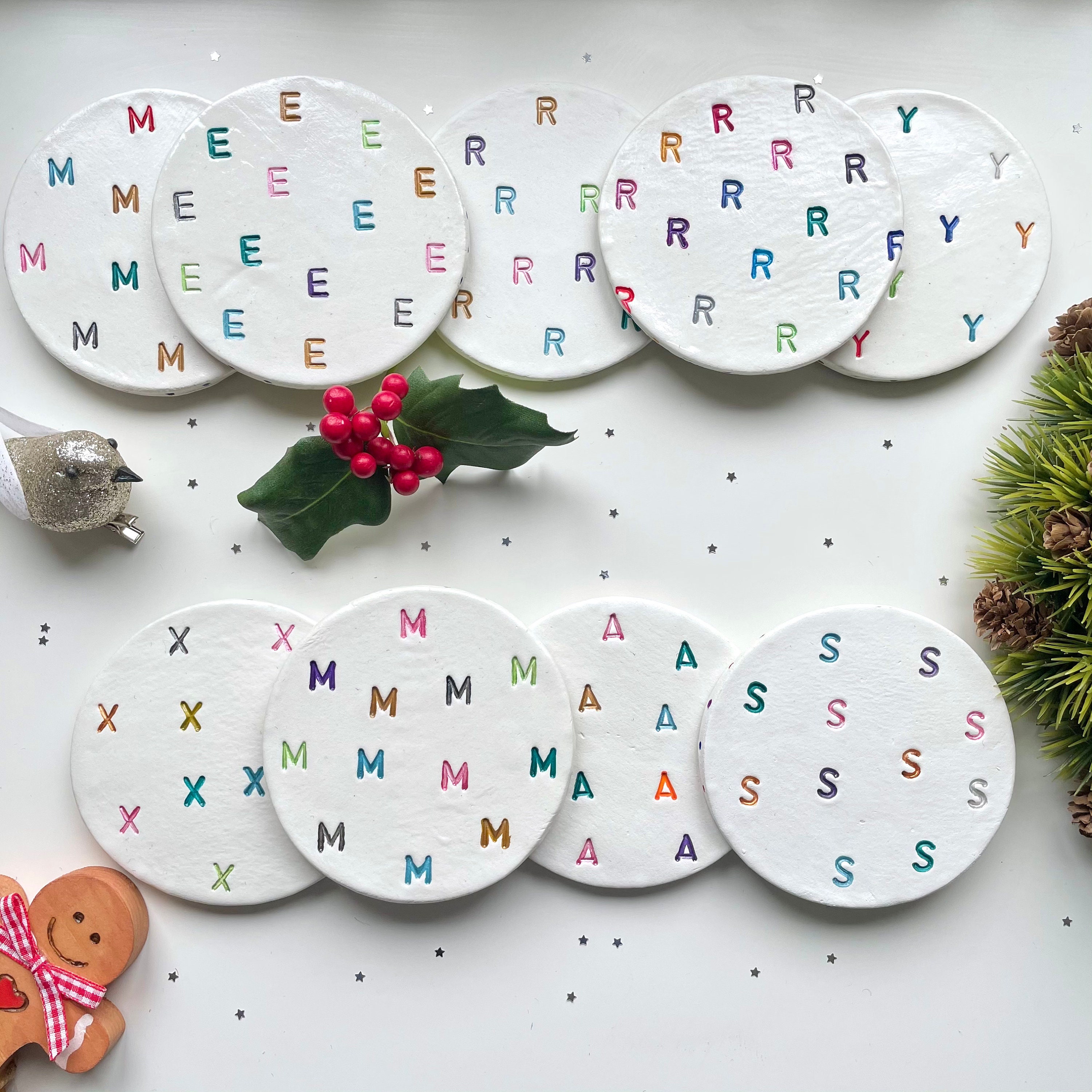 Colourful Alphabet Coaster Handmade Home Decor Gift - Etsy