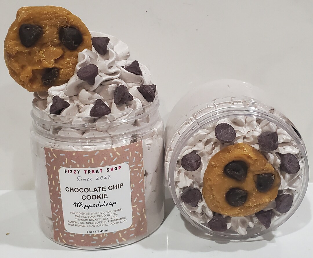 Chocolate Chip Cookie/ Fluffy Whipped Soap/ Cream Body Wash/ Chocolate ...
