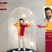 3d Lighted Glass Bell Jar With Cartoon Design With the Team - Etsy