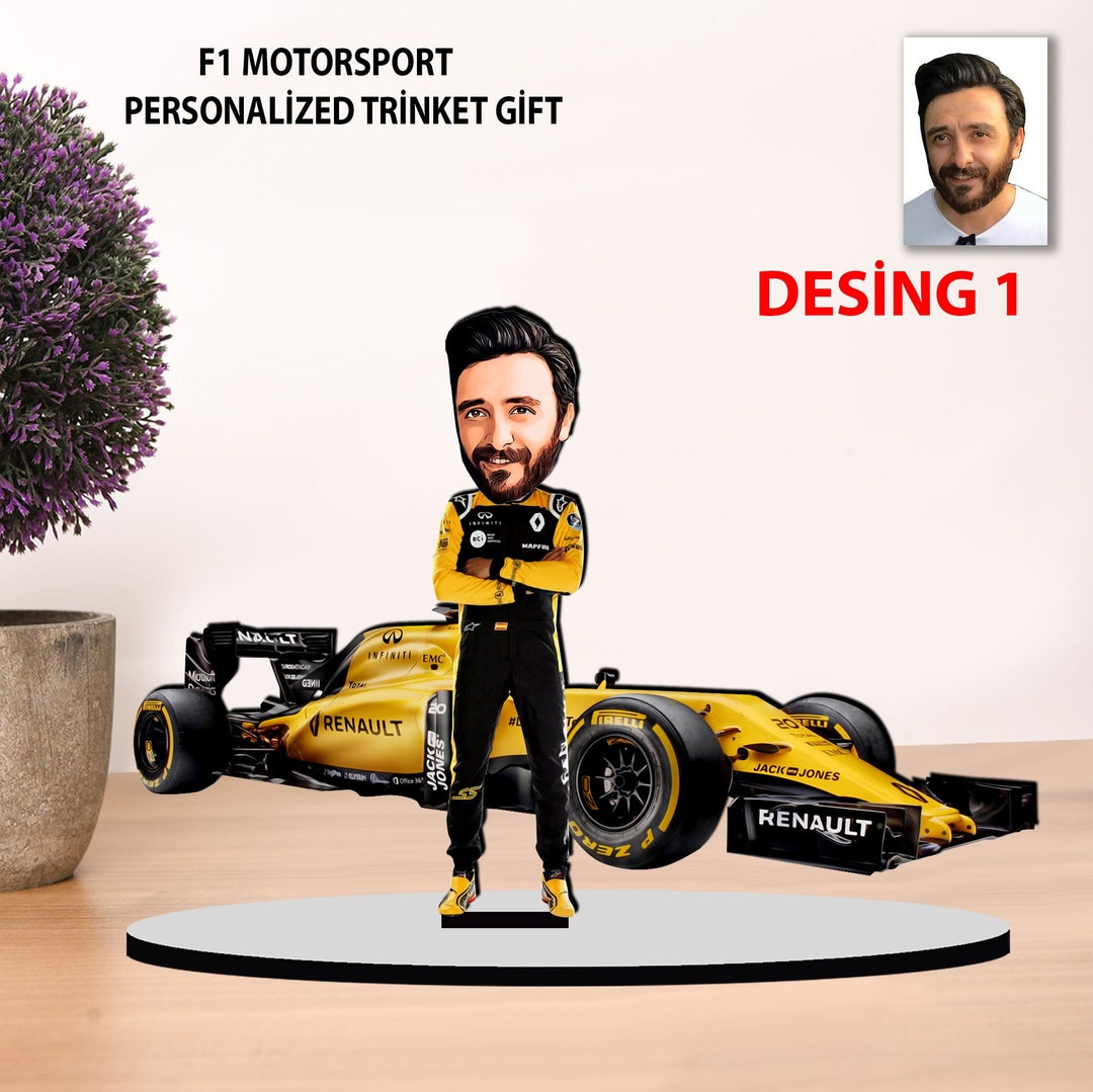 Custom Formula 1 Couple Caricature Trinket - F1 Themed Digital ...