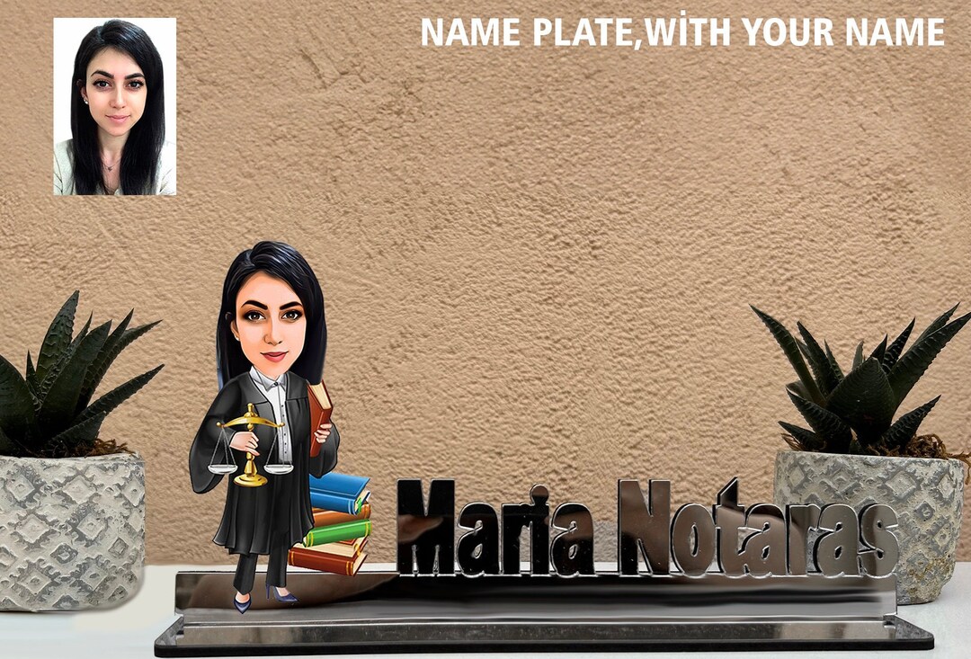 Personalized Cartoon Profession Desk Nameplate: Acrylic Office Decor - Etsy