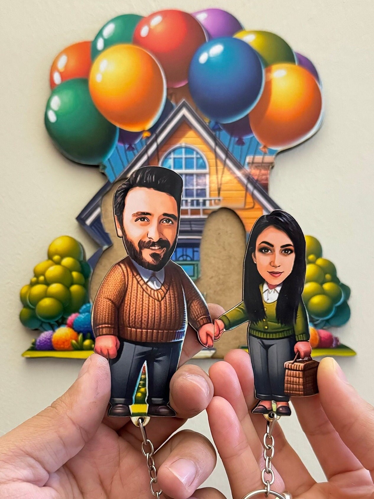 Customizable Keychain With Home Design With Own Pictures,for Mother’s ...